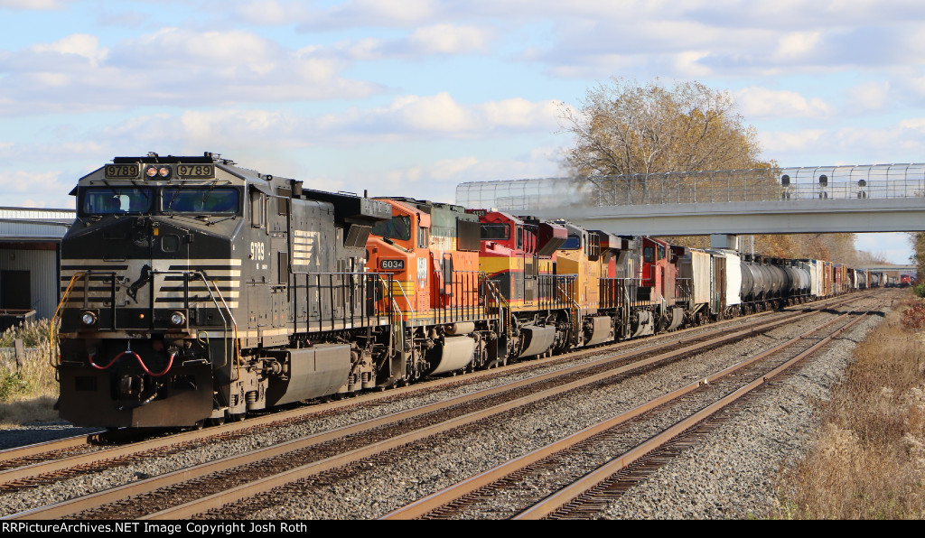 NS 9789, CBFX 6034, KCSM 4131, UP 7498, CN 2590 & CP 8529